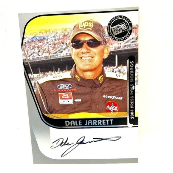 Press Pass | Toys | Autographed Dale Jarrett Trading Card Nascar 204 ...